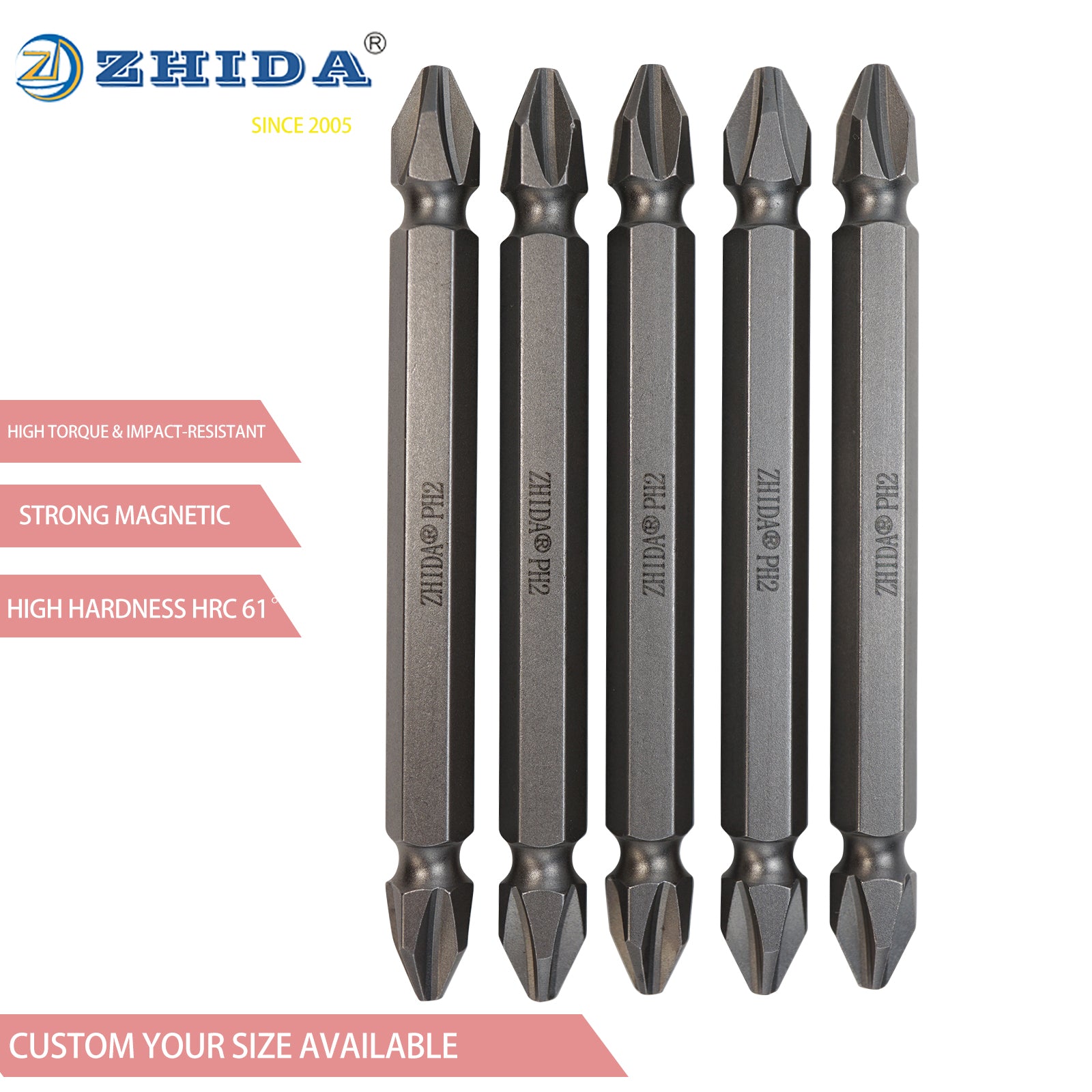 3 inch short groove PHILLIPS double ended power bits PH2 5 PCS – China ...