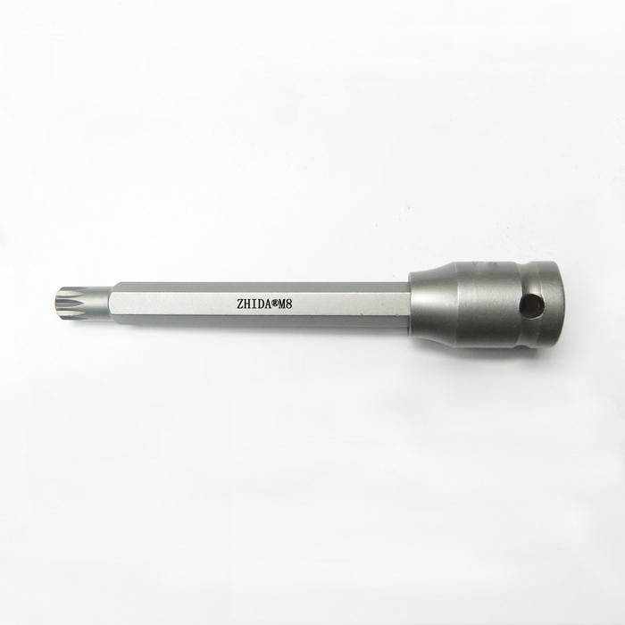 3/8 DR Triple Square XZN socket Bit M8 M10 M12 12 point star bit 100mm ...